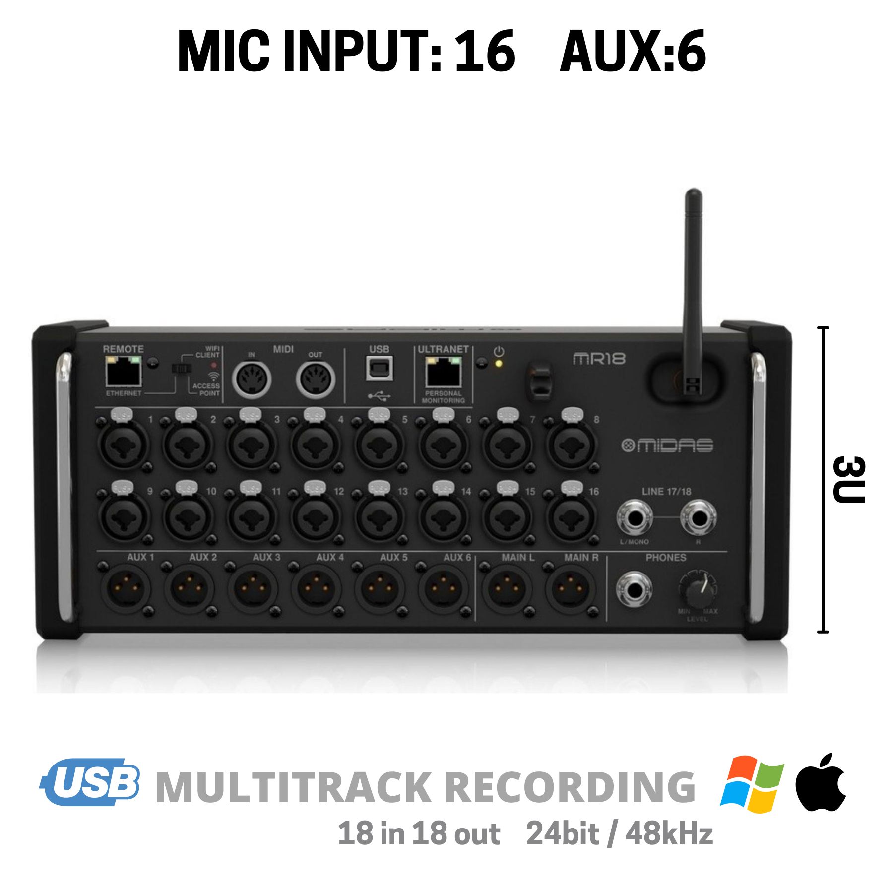 Mixer digitale Midas MR18